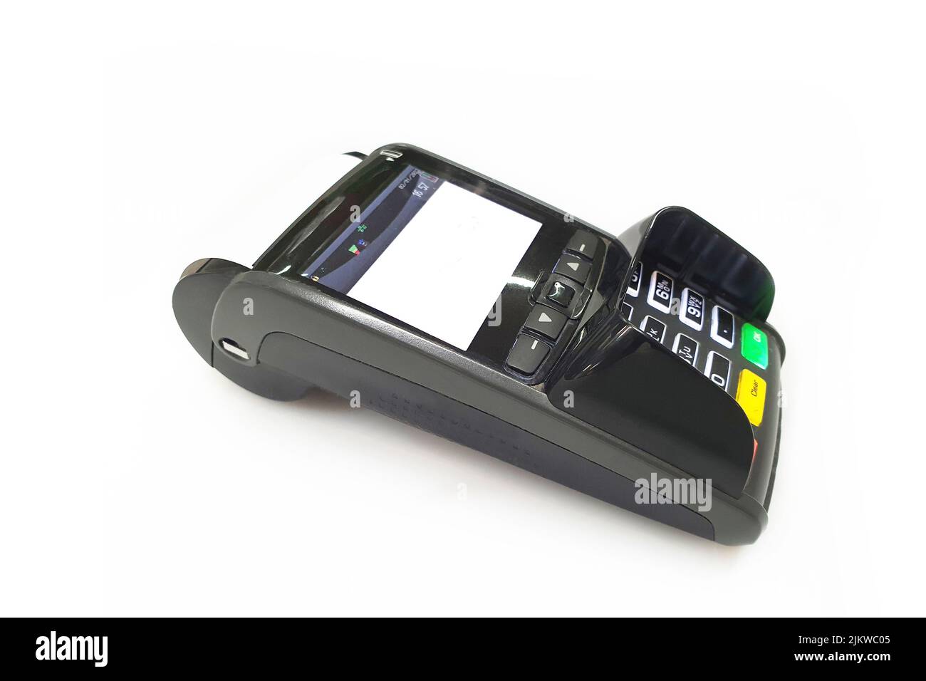 A POS terminal isolated on a white background Stock Photo - Alamy
