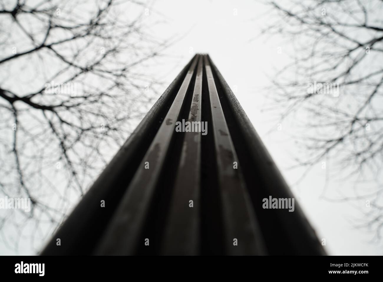 A perspective shot of a pole Stock Photo - Alamy