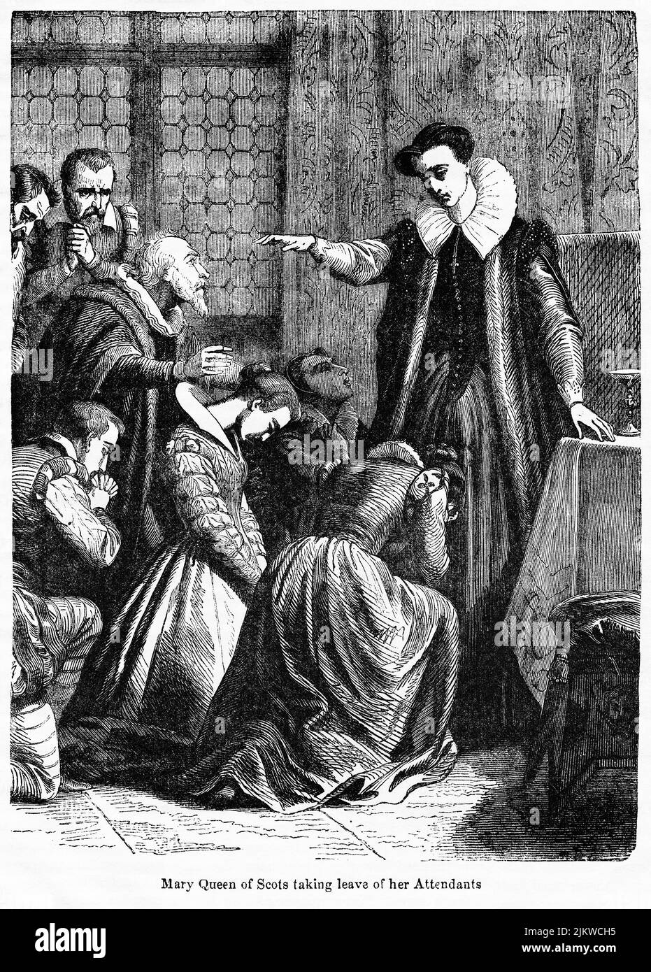 Mary Queen of Scots taking leave of her attendants (on the morning of ...