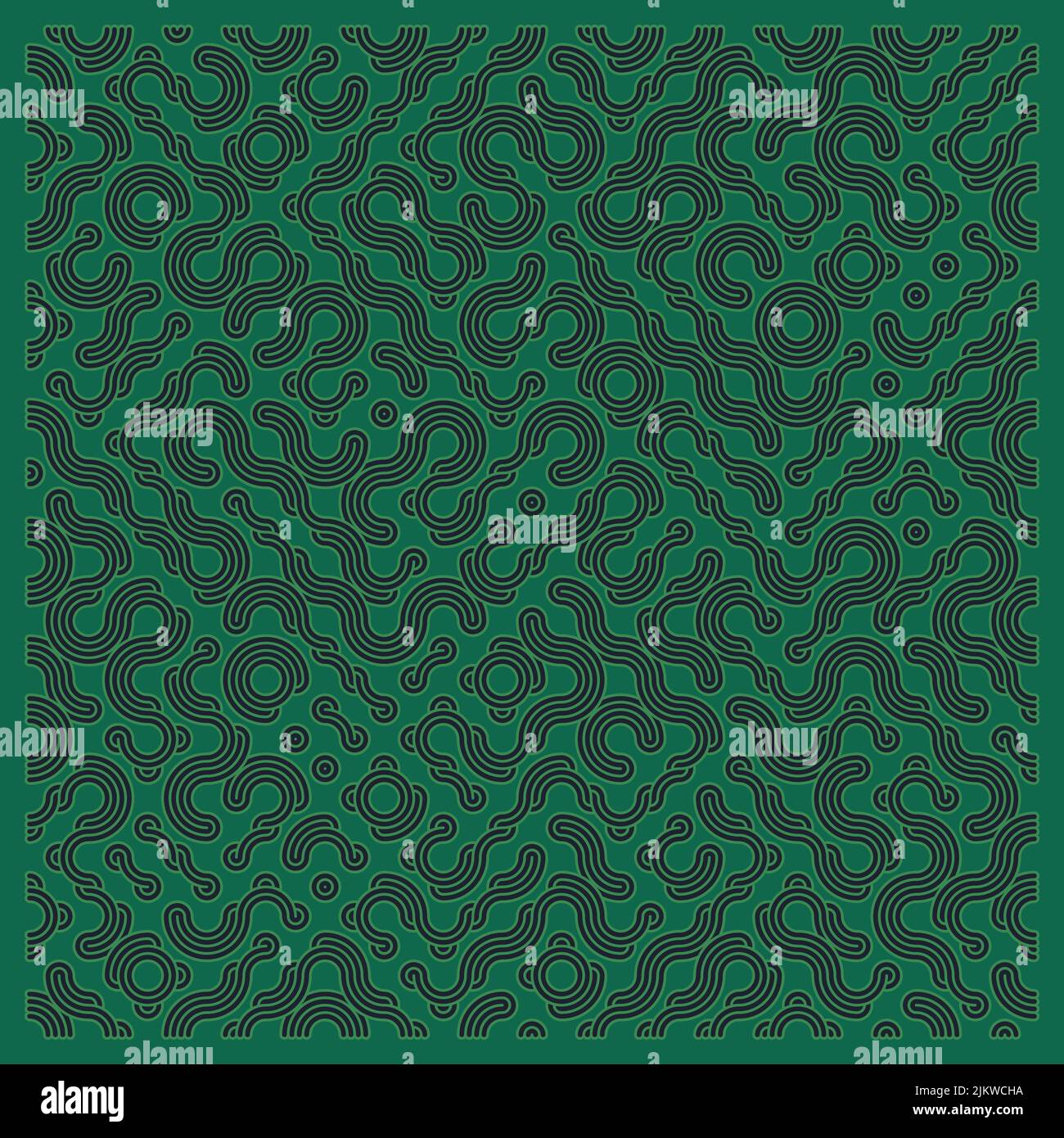 Random Color Rounded Truchet Tiling Illustration Stock Vector Image