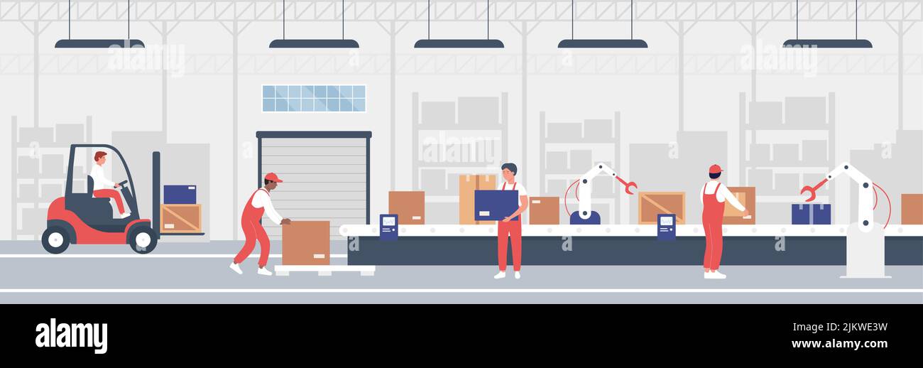 Work of warehouse automated conveyor and wholesale logistics system ...