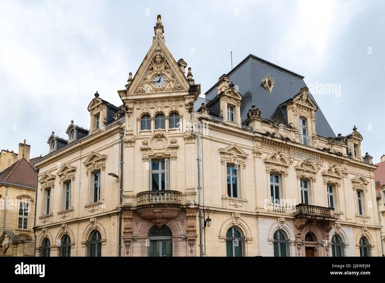 Dijon, beautiful city in Burgundy, old buildings in the center Stock ...