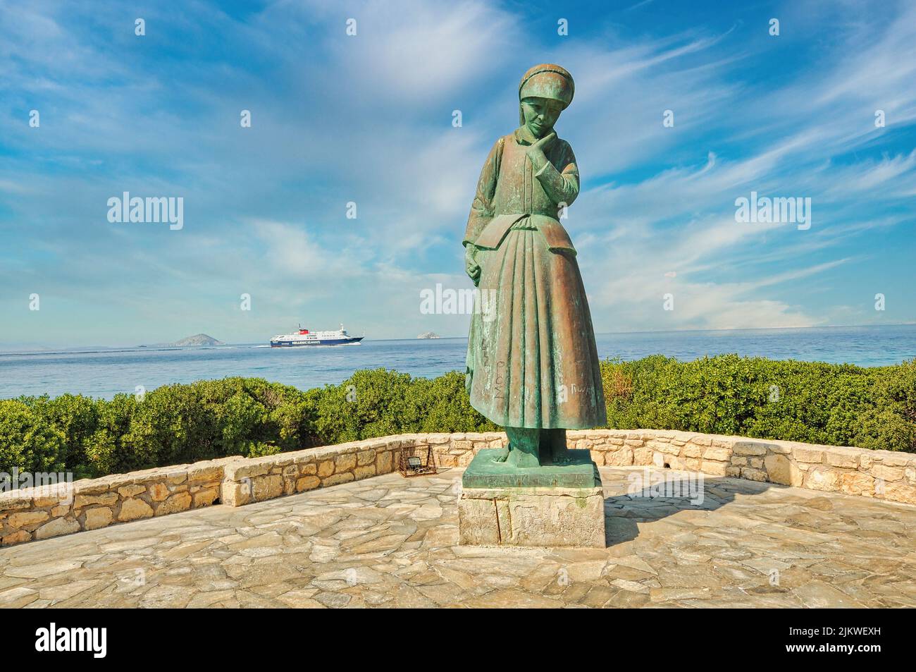 Statue with a view to the sea Stock Photo - Alamy