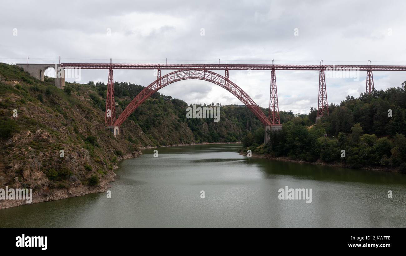 A beautiful view of Garabit viaduct railway bridge Stock Photo - Alamy