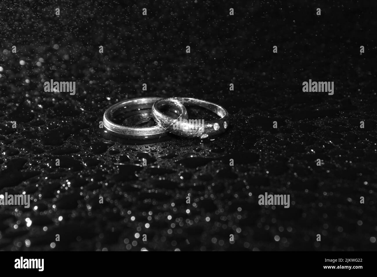 Wet rings Black and White Stock Photos & Images - Alamy