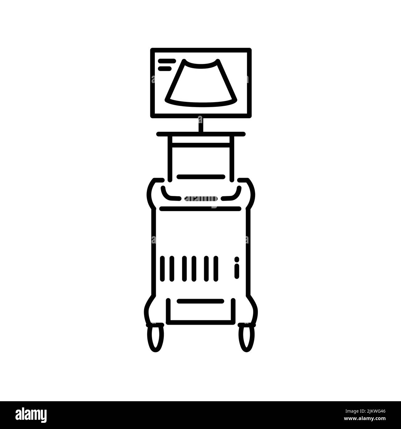 Ultrasound device color line illustration Stock Vector Image & Art - Alamy