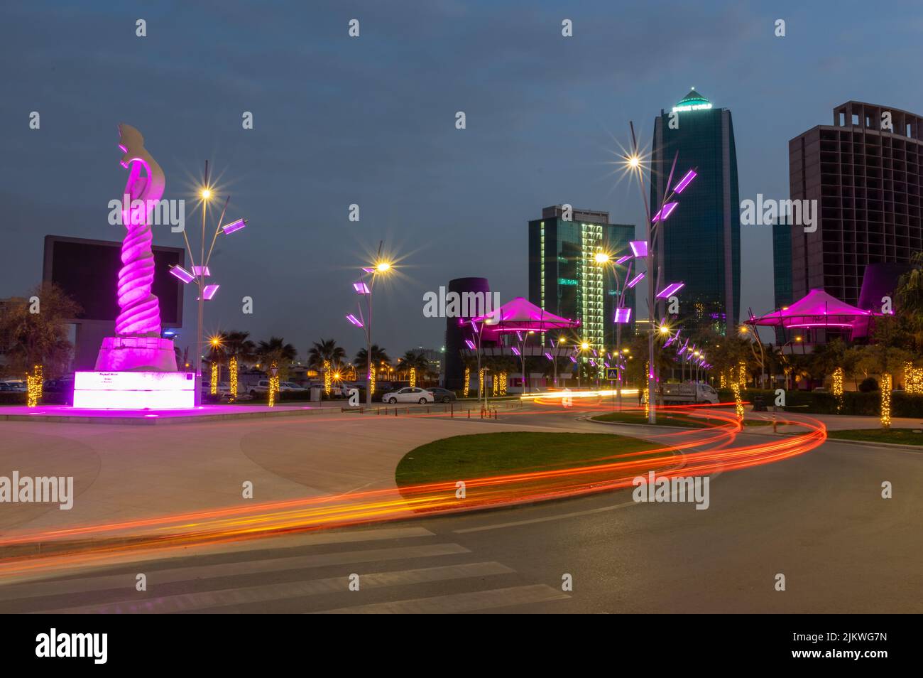 The modern city of Erbil, Iraq the capital city of Kurdistan region in ...