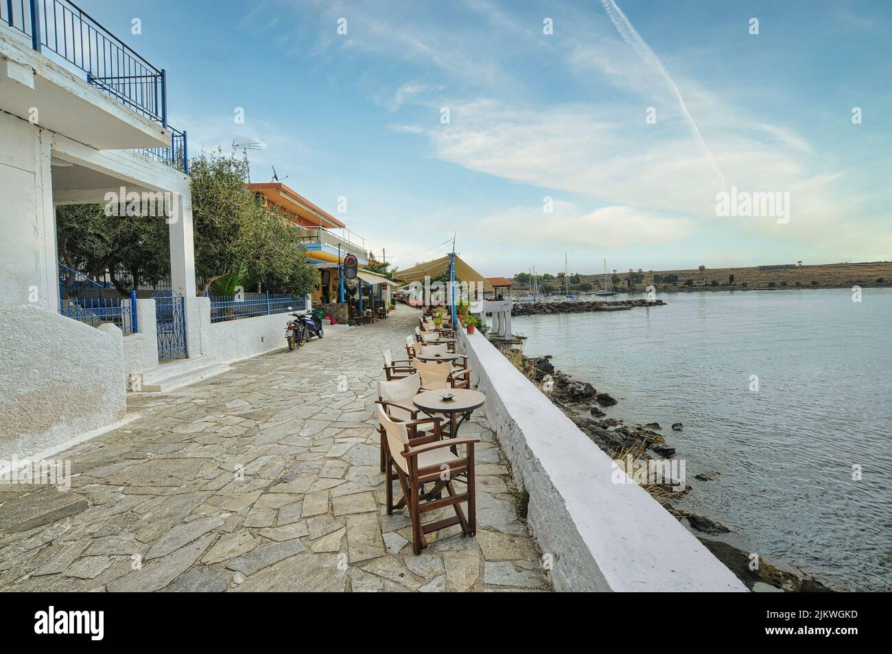 traditional fishing village of Perdika in island of Aigina, Saronic ...