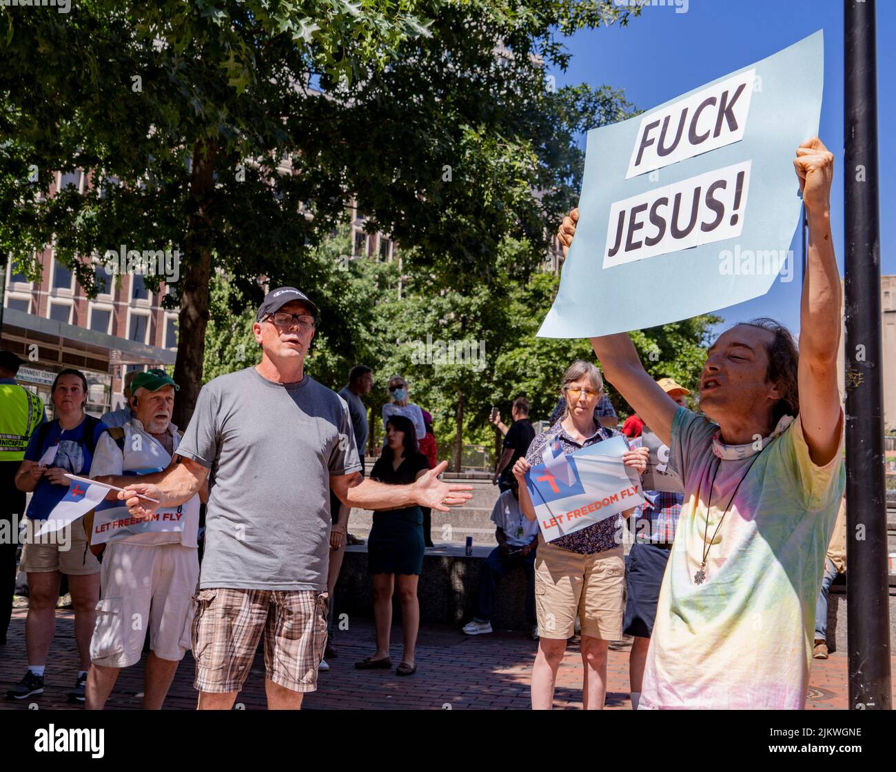 August 3, 2022, Boston City Hall Plaza, Boston, Massachusetts, USA ...