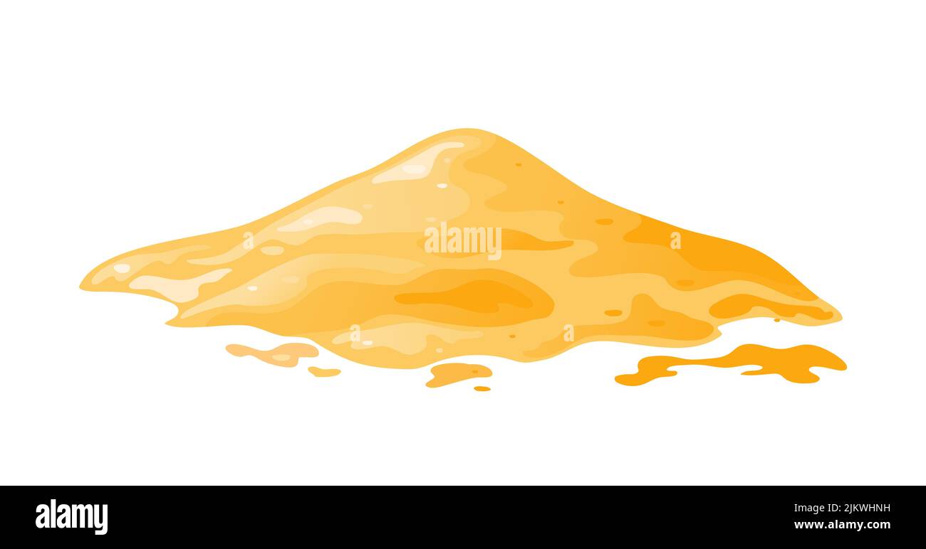 Pile of sand in cartoon, sandy dune in desert or at beach. Heap of ...