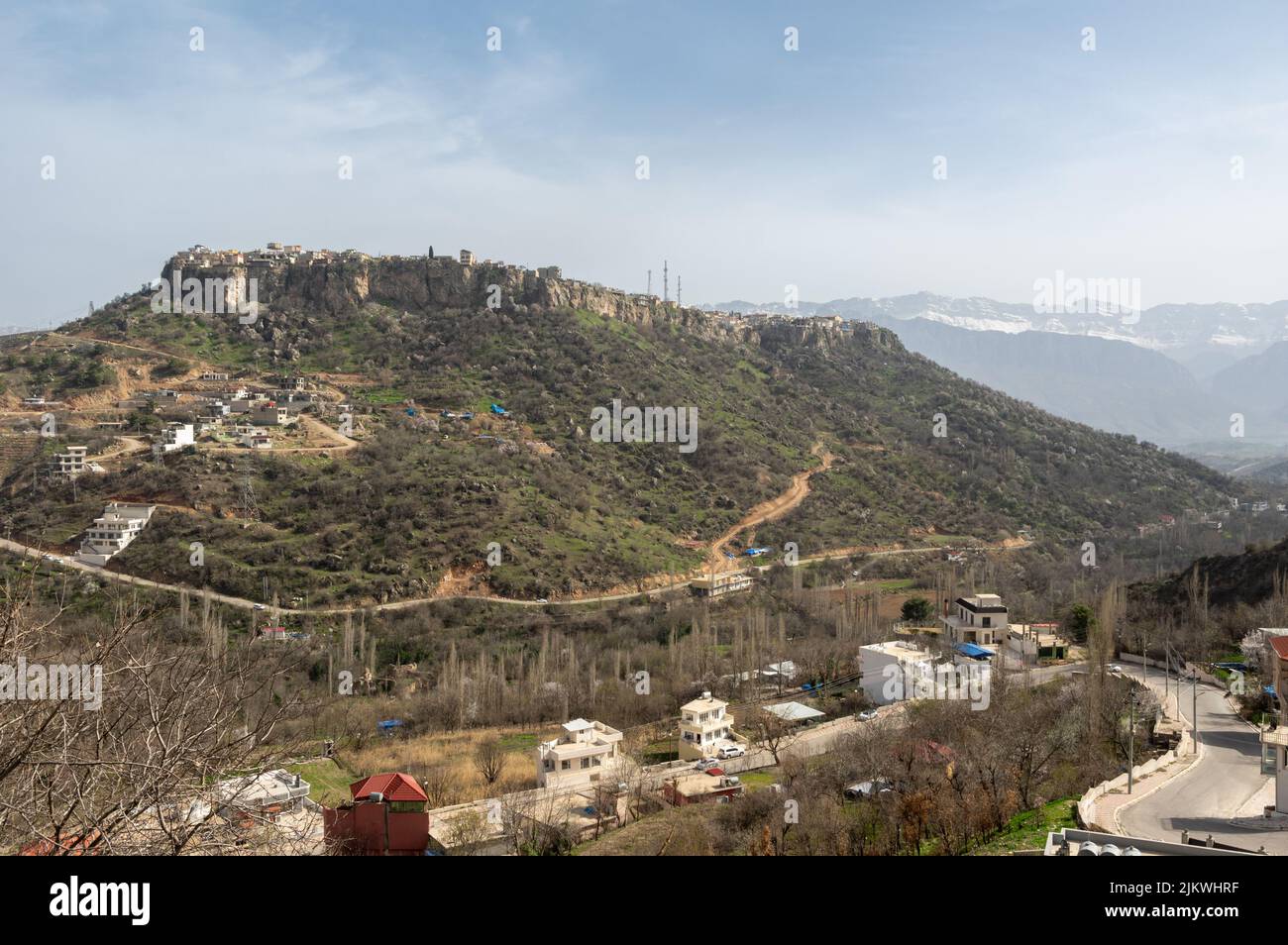 Amedi city in the Kurdistan region of Iraq. A small historic town on ...
