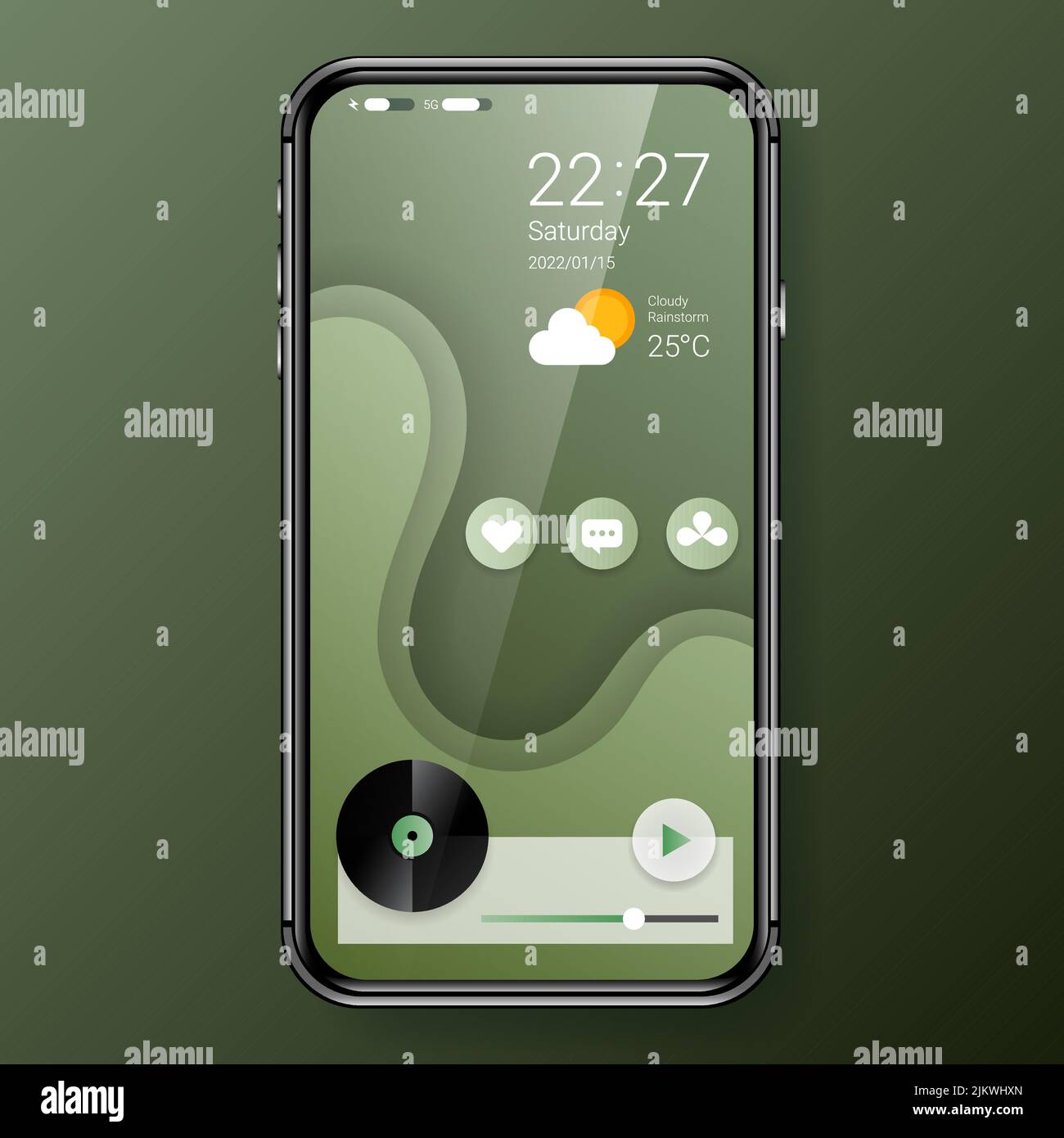 green theme user interface Stock Vector Image & Art - Alamy