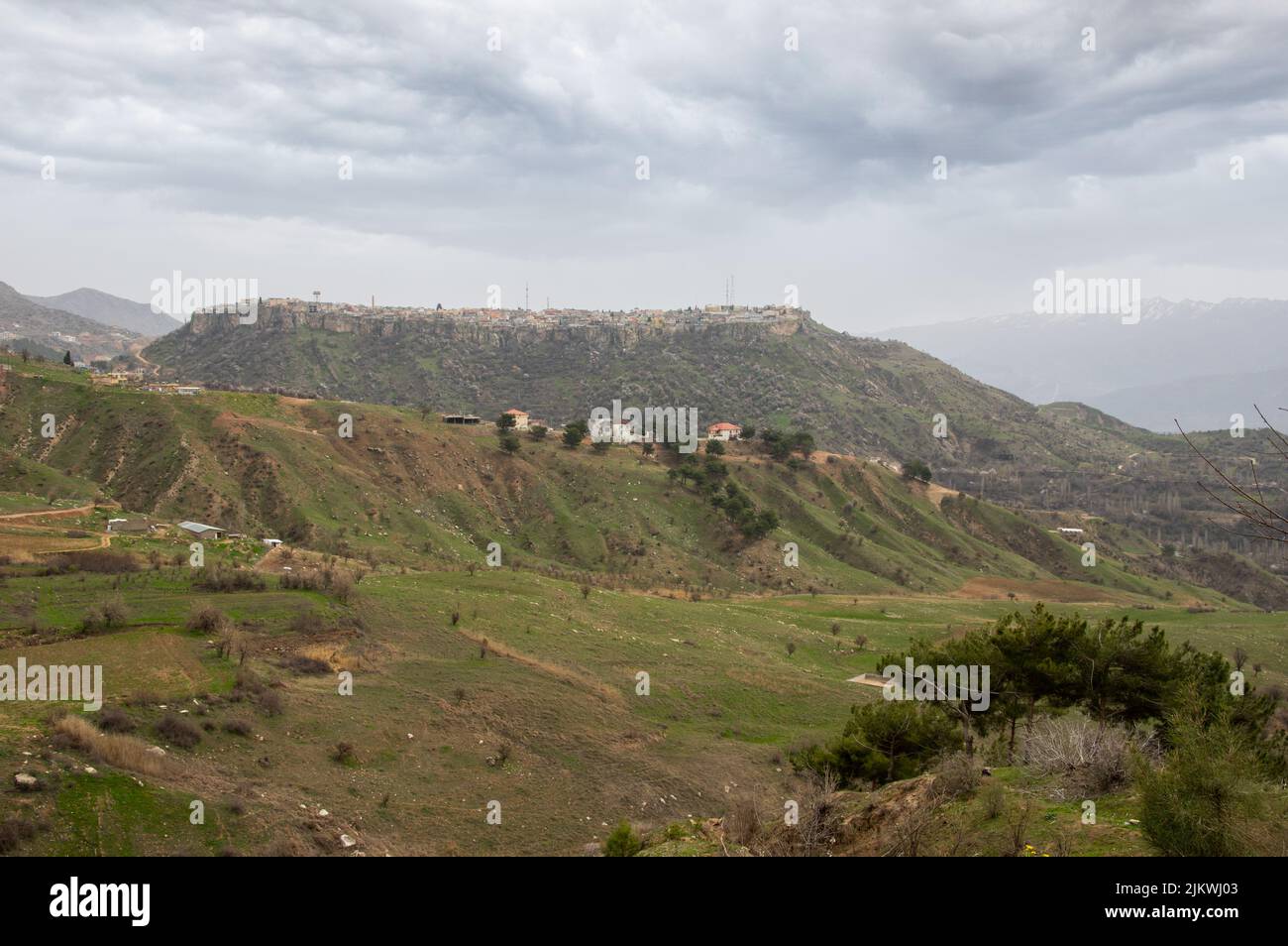 Amedi city in the Kurdistan region of Iraq. A small historic town on ...