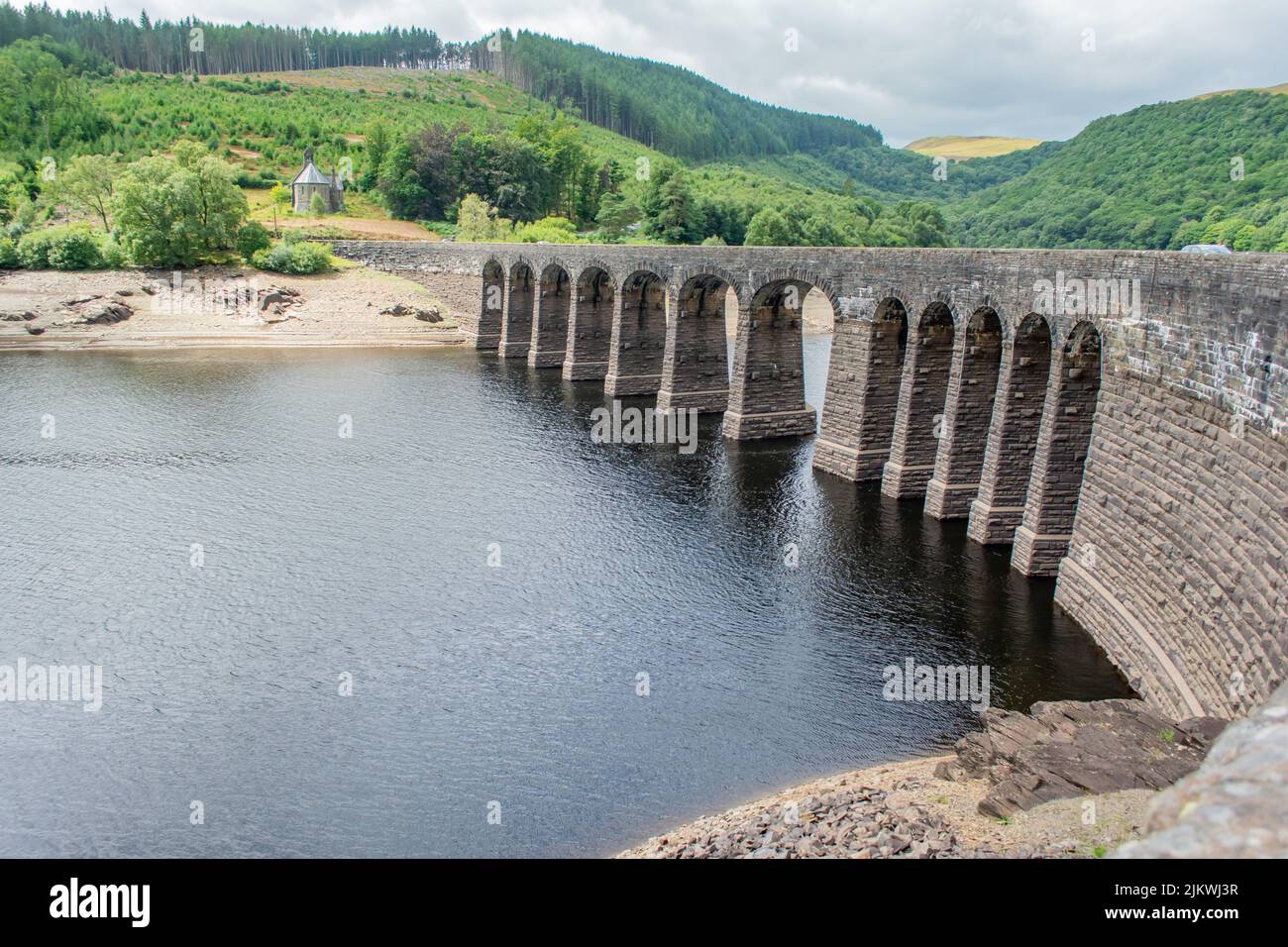 Elan Valley, 03/08/2022, These are the water levels after a dry summer ...