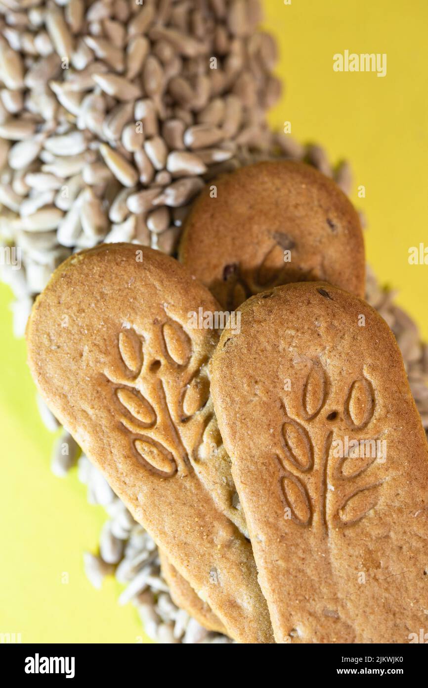 healthy dry biscuits with cereals and seeds Stock Photo - Alamy