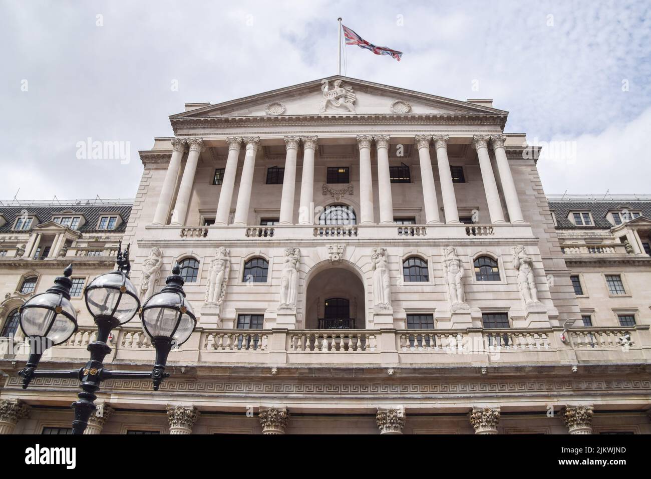 General view of the Bank of England in the City of London, the capital ...