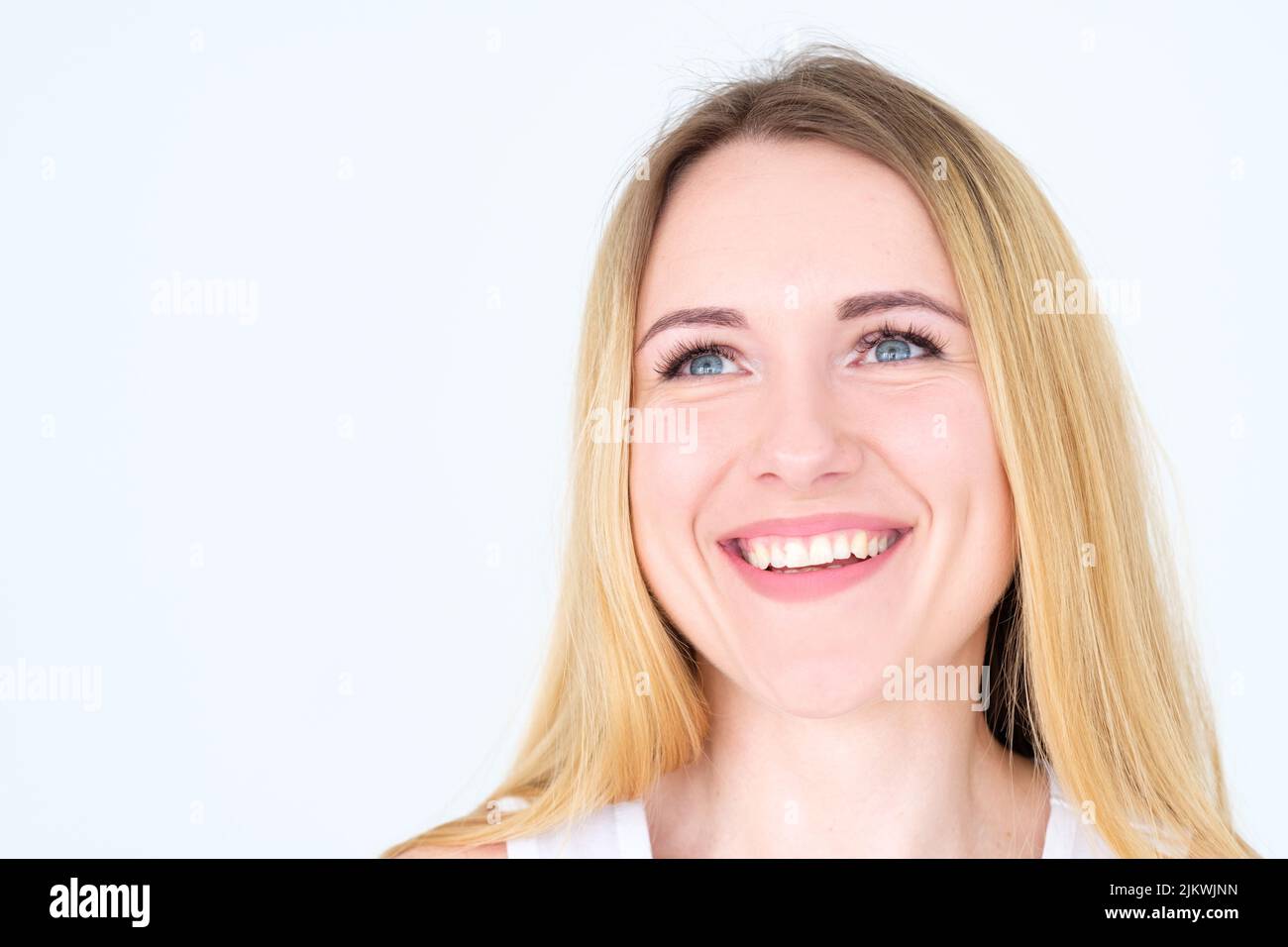 emotion face happy smile cheerful delighted woman Stock Photo - Alamy
