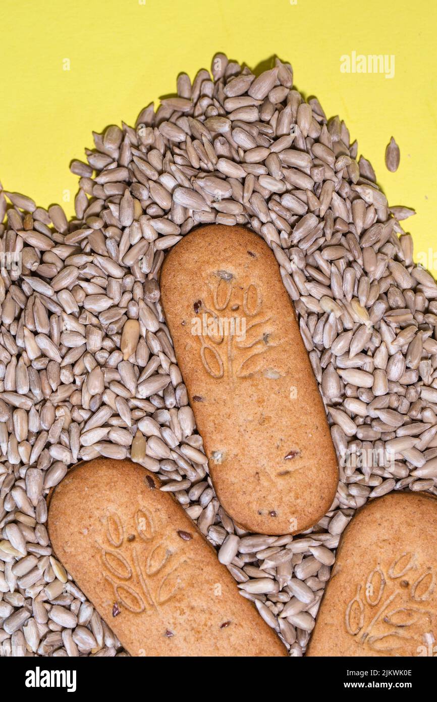 healthy dry biscuits with cereals and seeds Stock Photo - Alamy