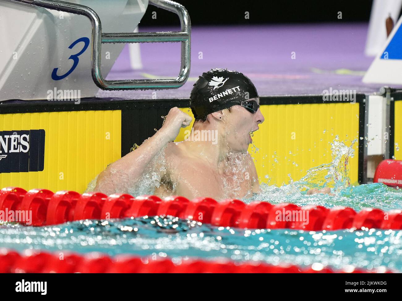 Canada's Nicholas Bennett celebrates winning the Men's 200m Freestyle ...