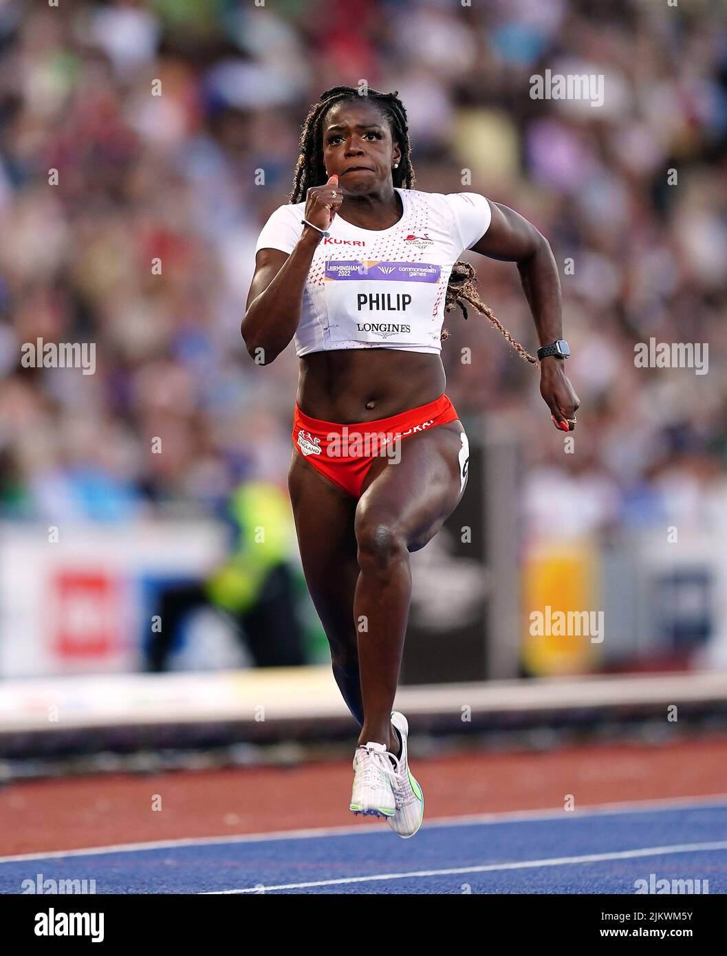 England’s Asha Philip competes in the Women's 100m Semi-Finals at ...