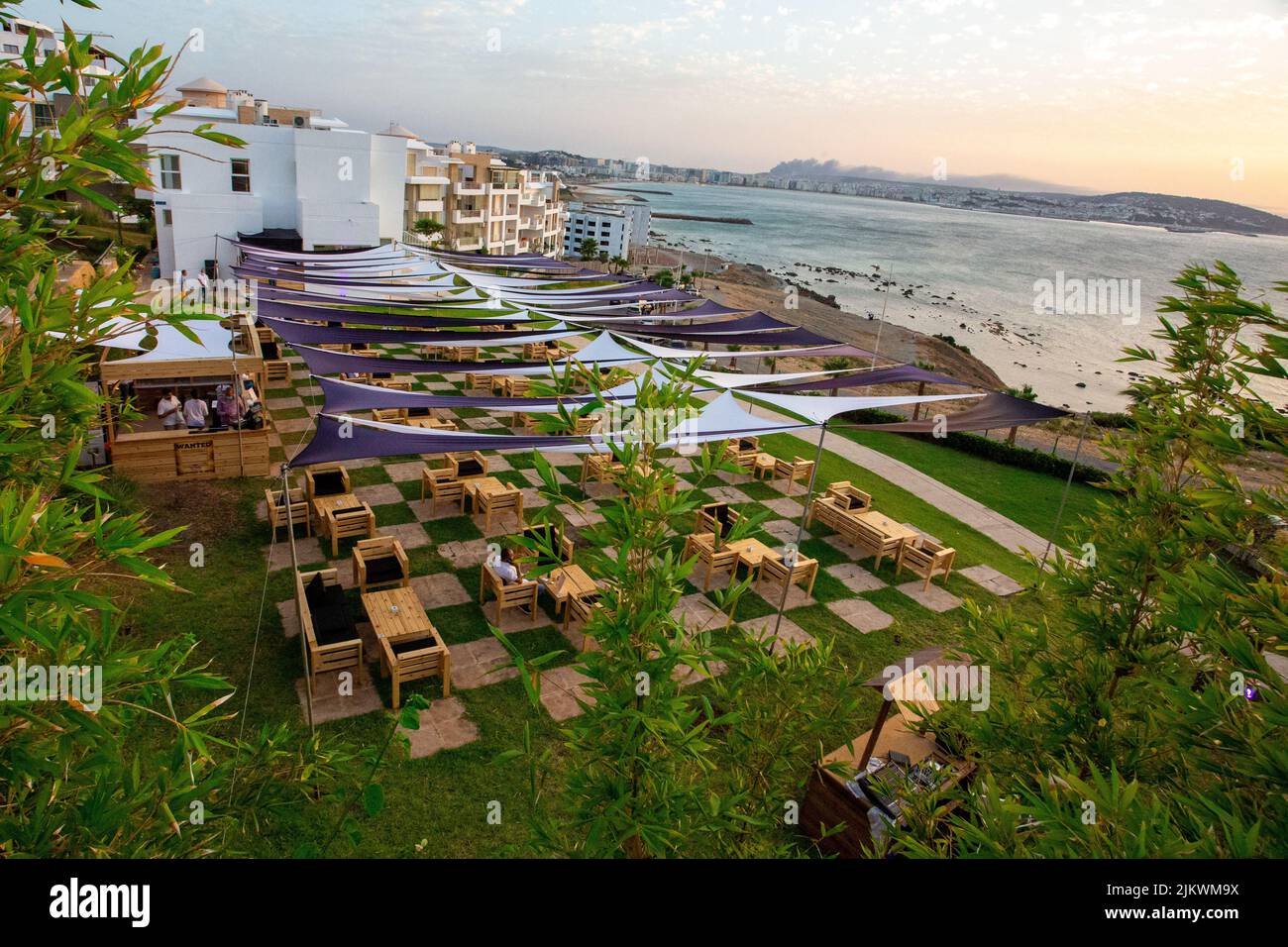 Aerial view buildings modern terrace hi-res stock photography and ...