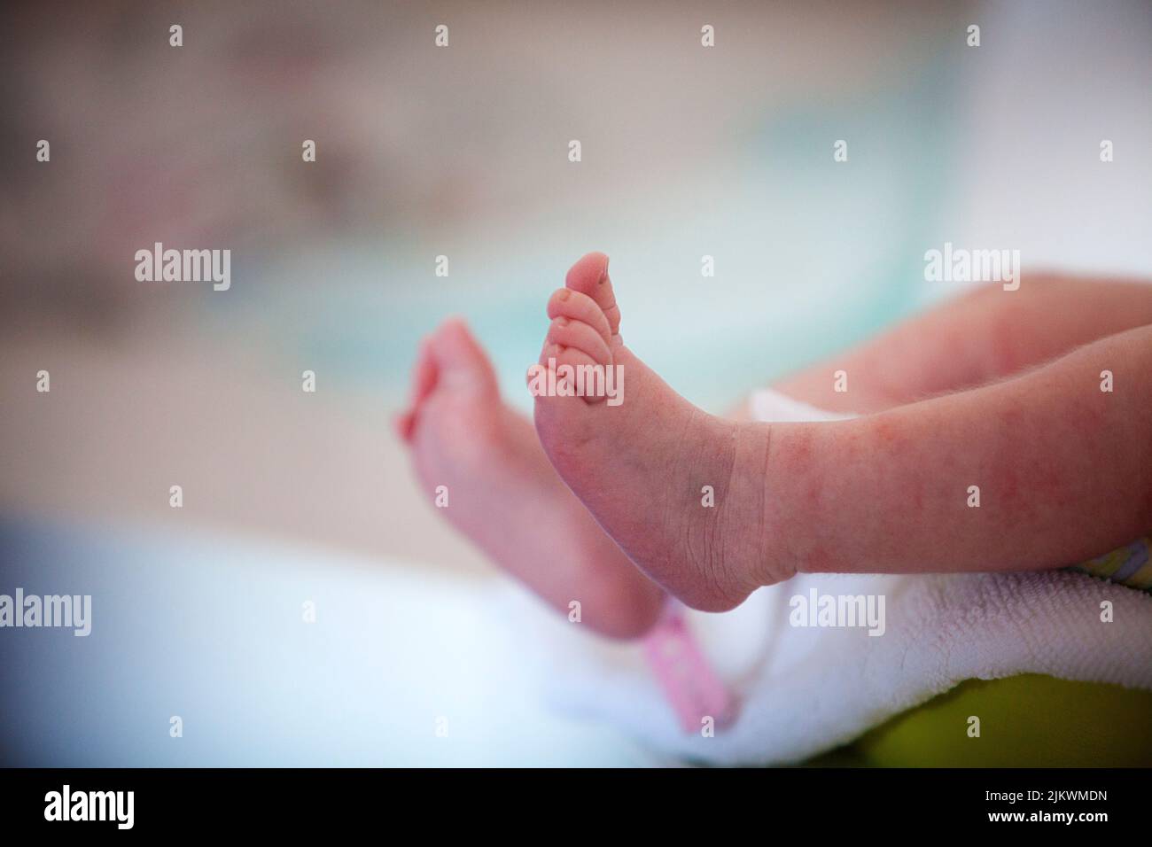 Baby's foot, level 2 neonatal unit of a hospital in France Stock Photo ...