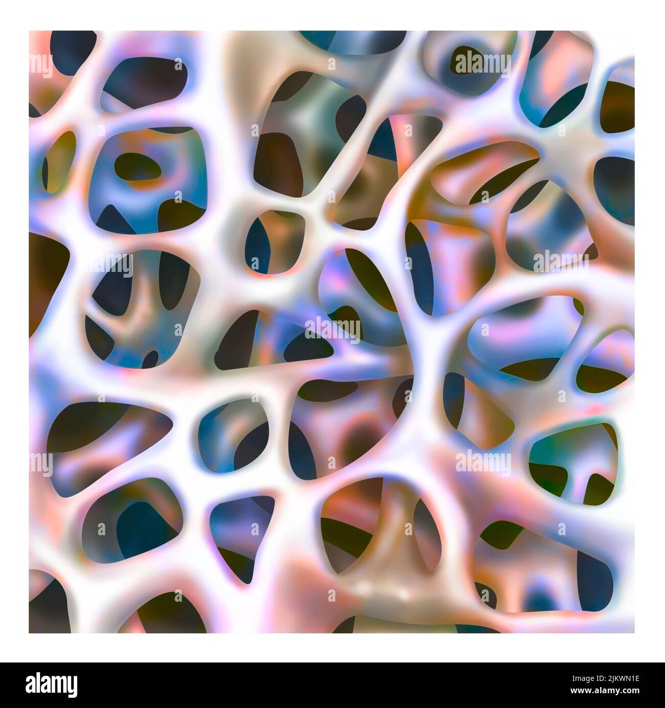 Bone structure: the structure of a healthy spongy bone Stock Photo - Alamy