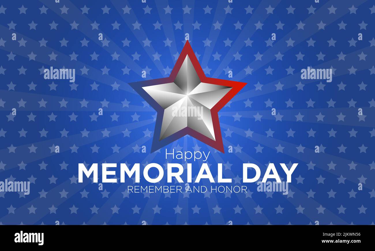 The Memorial day celebration board with stars pattern design Stock ...