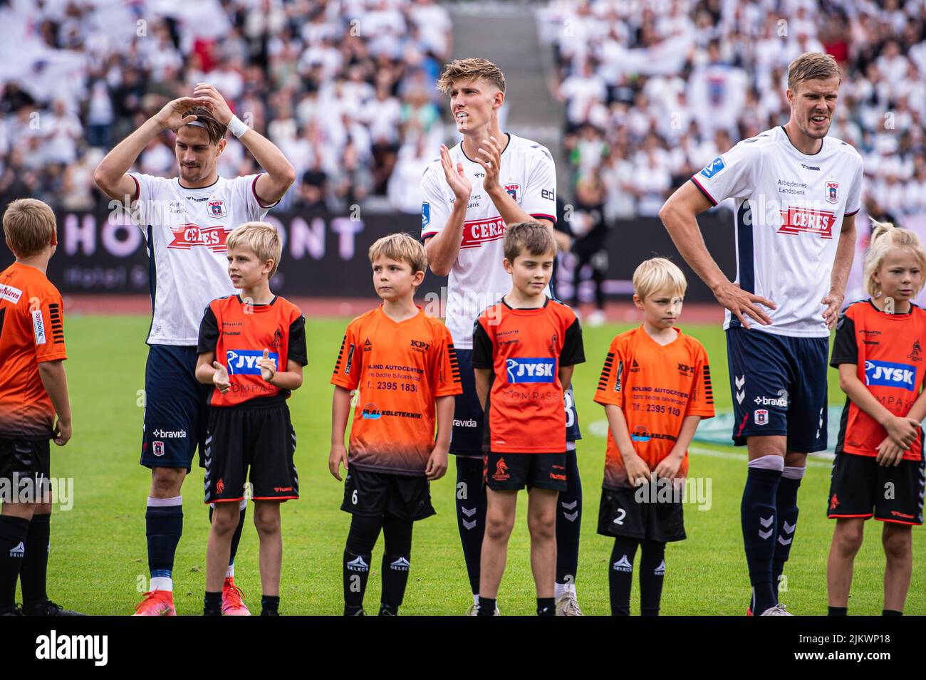 Aarhus, Denmark. 31st, July 2022. (L-R) Sigurd Haugen, Thomas ...