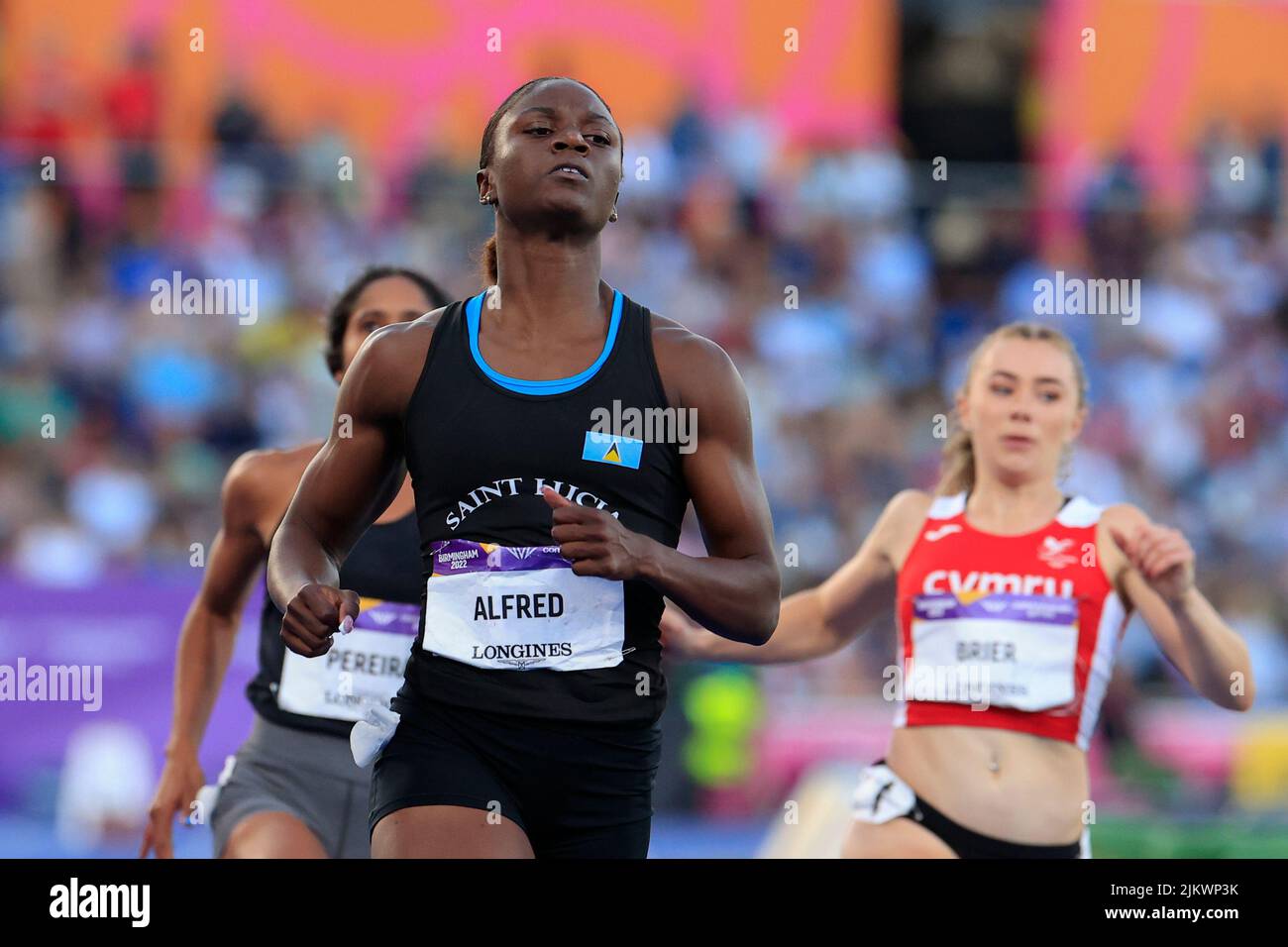 Julien Alfred of St Lucia wins the 100m semi final Stock Photo - Alamy Julien Alfred of St Lucia wins the 100m semi final Stock Photo - Alamy