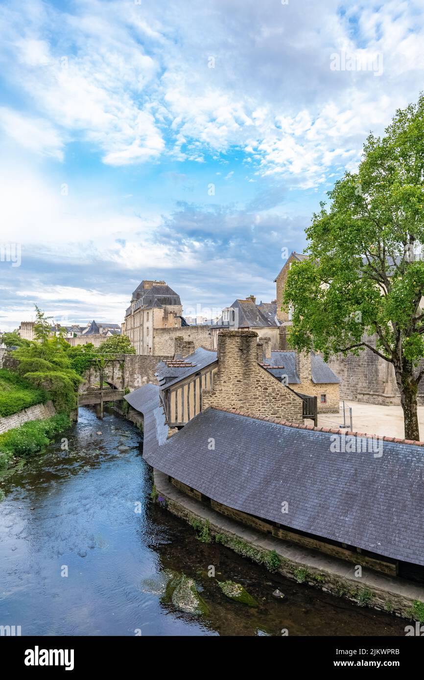 Vannes, old wash house in the ramparts garden, in the center Stock ...