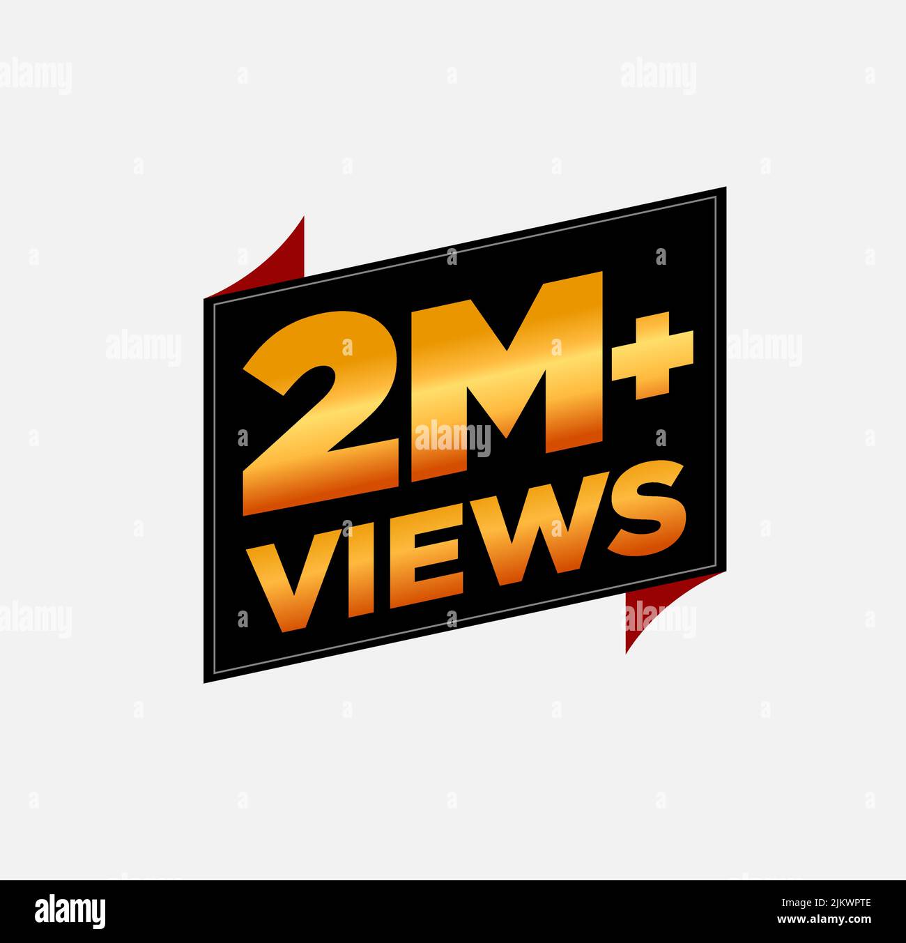 A 2M views sticker for a social media celebration post Stock Vector ...