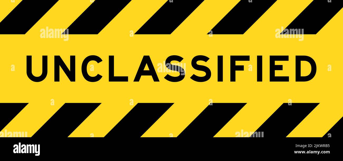 Yellow and black color with line striped label banner with word ...