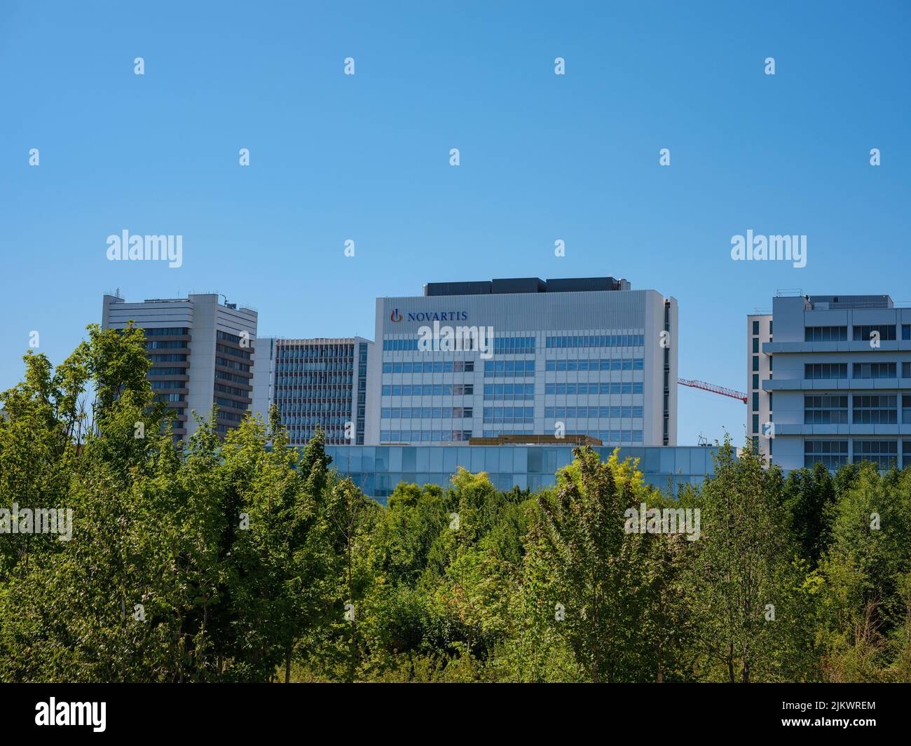 Basel, Switzerland - July 8 2022: Futuristic Novartis Pavillon at ...