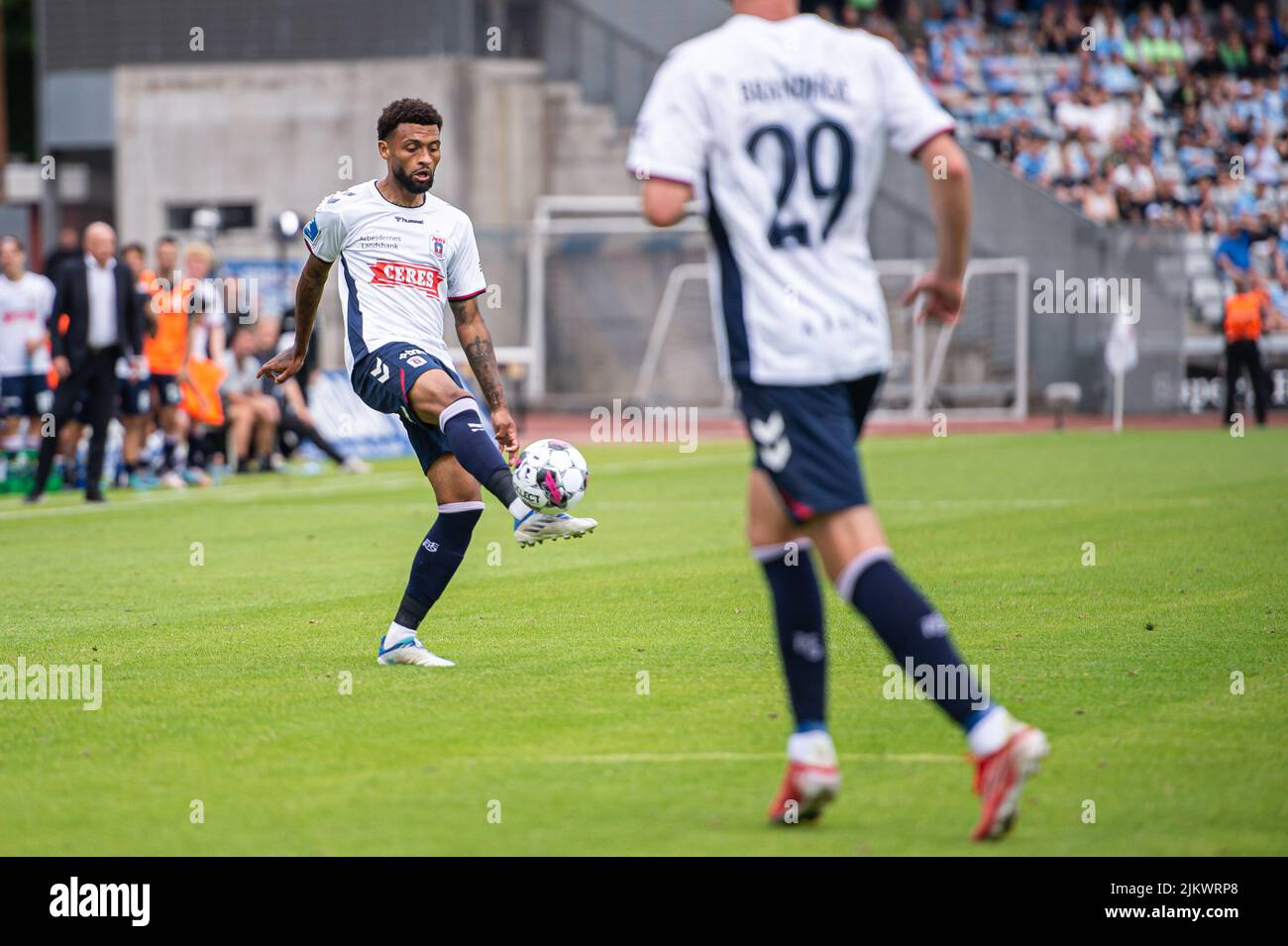 Aarhus, Denmark. 31st, July 2022. Anthony D'Alberto (26) of AGF seen ...