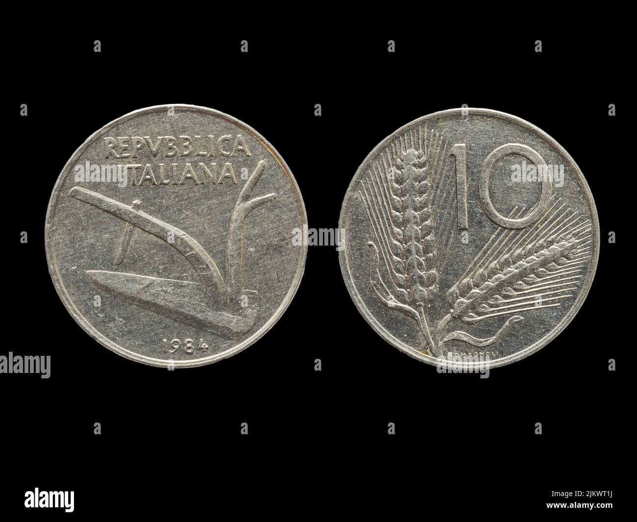 Vintage italian lira coins, currency of republic of Italy before euro ...