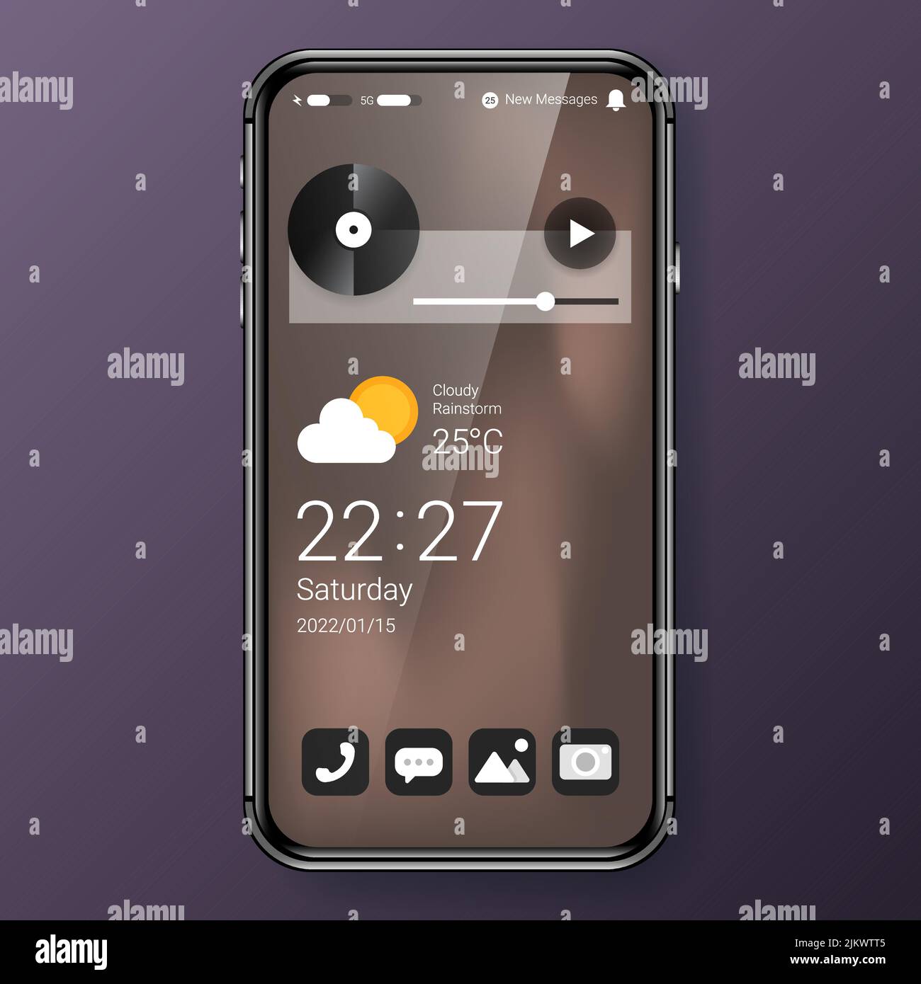 brown theme user interface home screen Stock Vector Image & Art - Alamy
