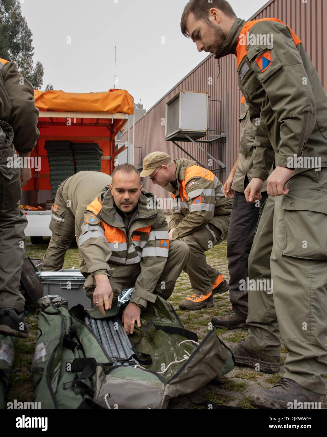 The Civil Protection group at work Stock Photo - Alamy