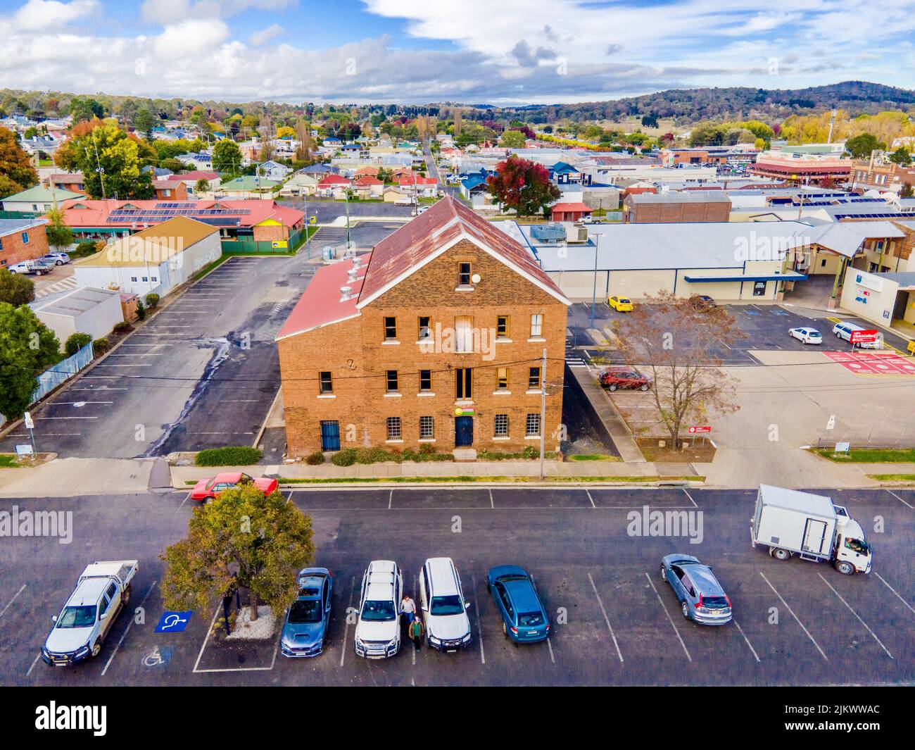 An aerial view of Bushland, Dams, and Countryside at Emmaville, New ...