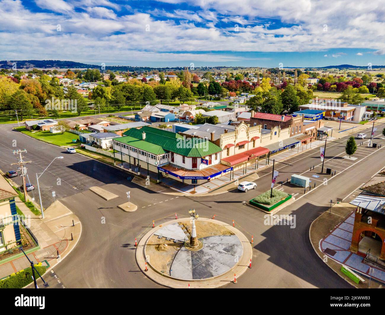 An aerial View of Bushland, Dams and Countryside at Emmaville, New ...