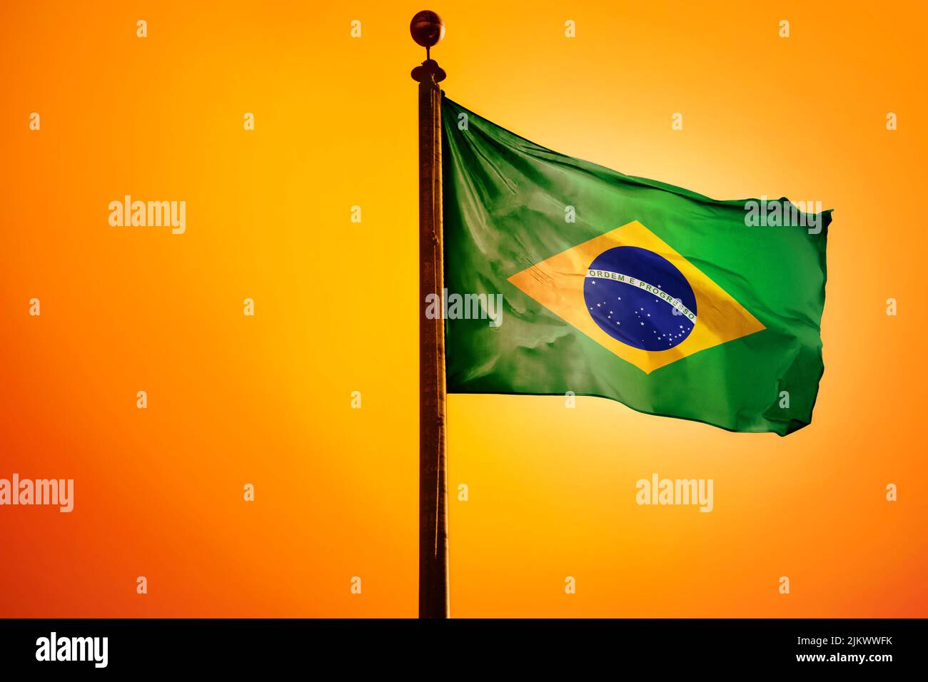 Brazil flag pole hi-res stock photography and images - Alamy