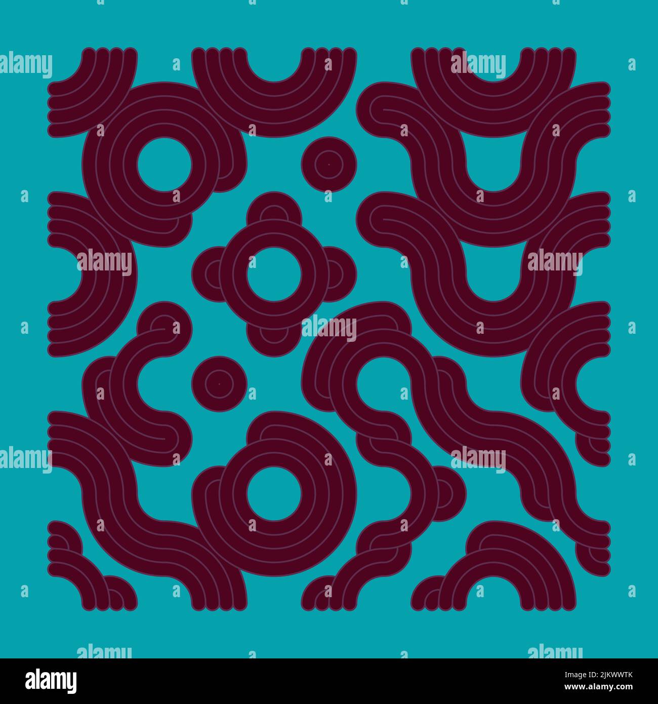 Random color rounded truchet tiling illustration Stock Vector Image ...