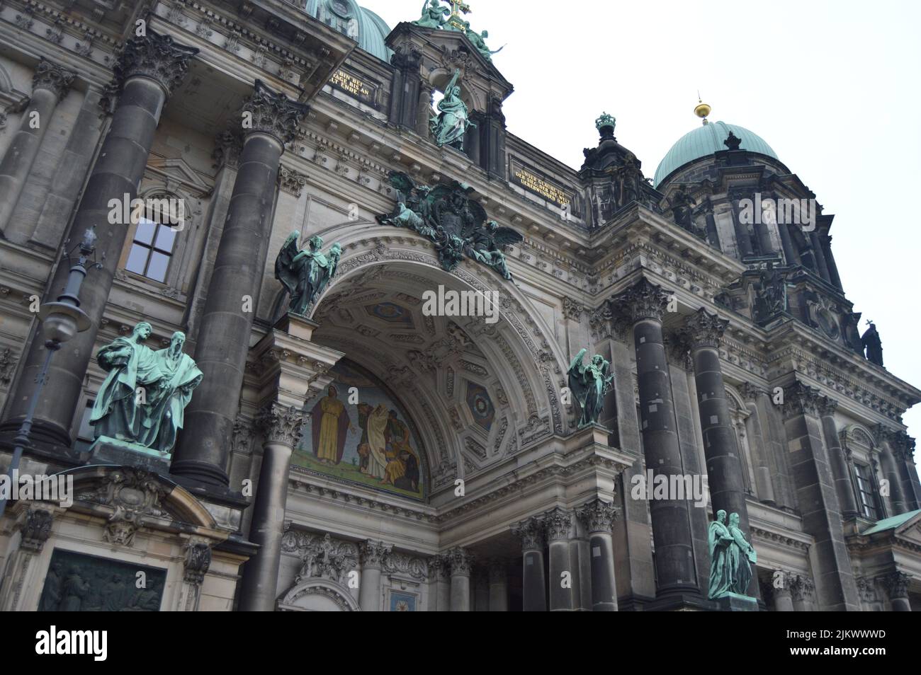 A low angle shot of the Berlin Cathedral in Berlin, Germany against a ...