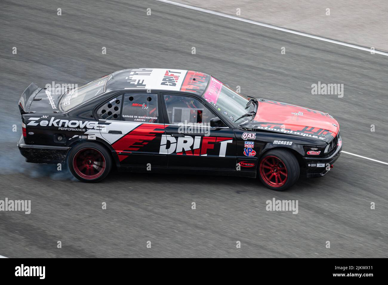 Navarre, Spain; March 6, 2022: Modified sports car, it's a BMW E34 ...