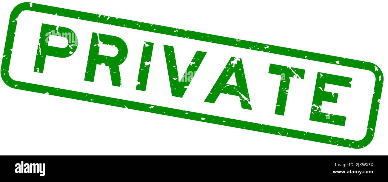 Grunge green private word square rubber seal stamp on white background Stock Vector Image & Art ...