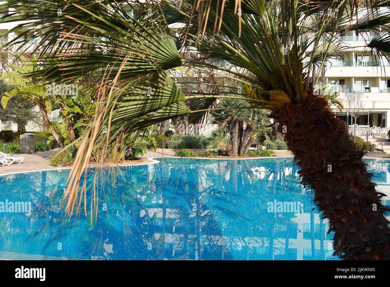 Picture shows the pool area of Hipotel Said in Cala Millor, Mallorca in ...
