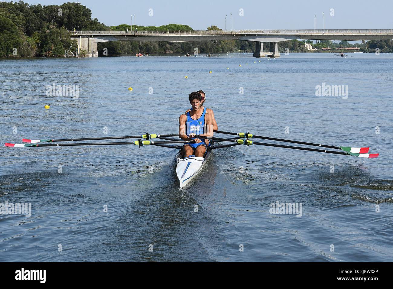 Stefano Oppo, Pietro Willy Ruta during the pre-European absolute rowing ...