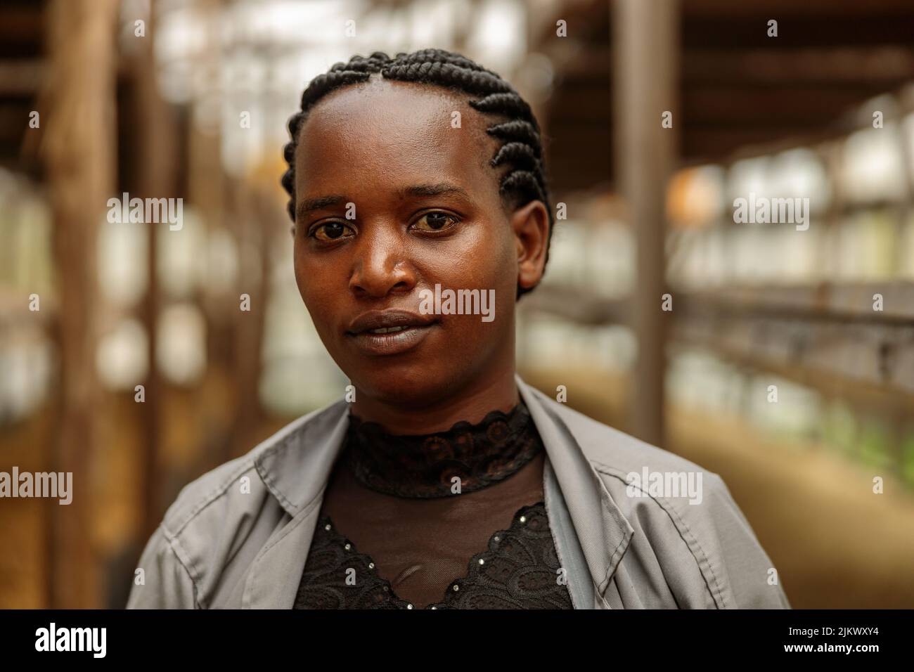 Female worker working at washing station at coffee farm Stock Photo - Alamy