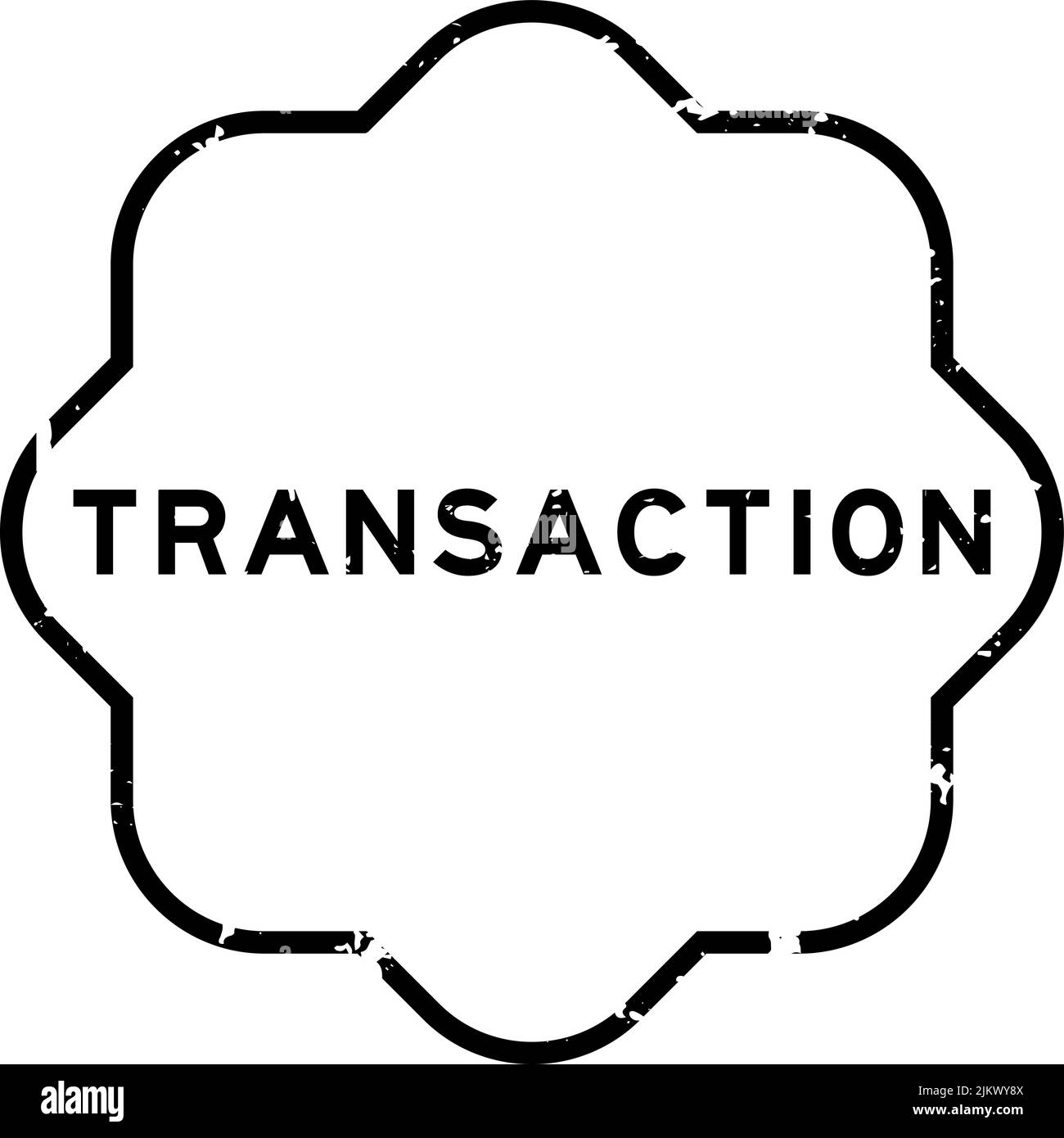 Grunge black transaction word rubber seal stamp on white background ...