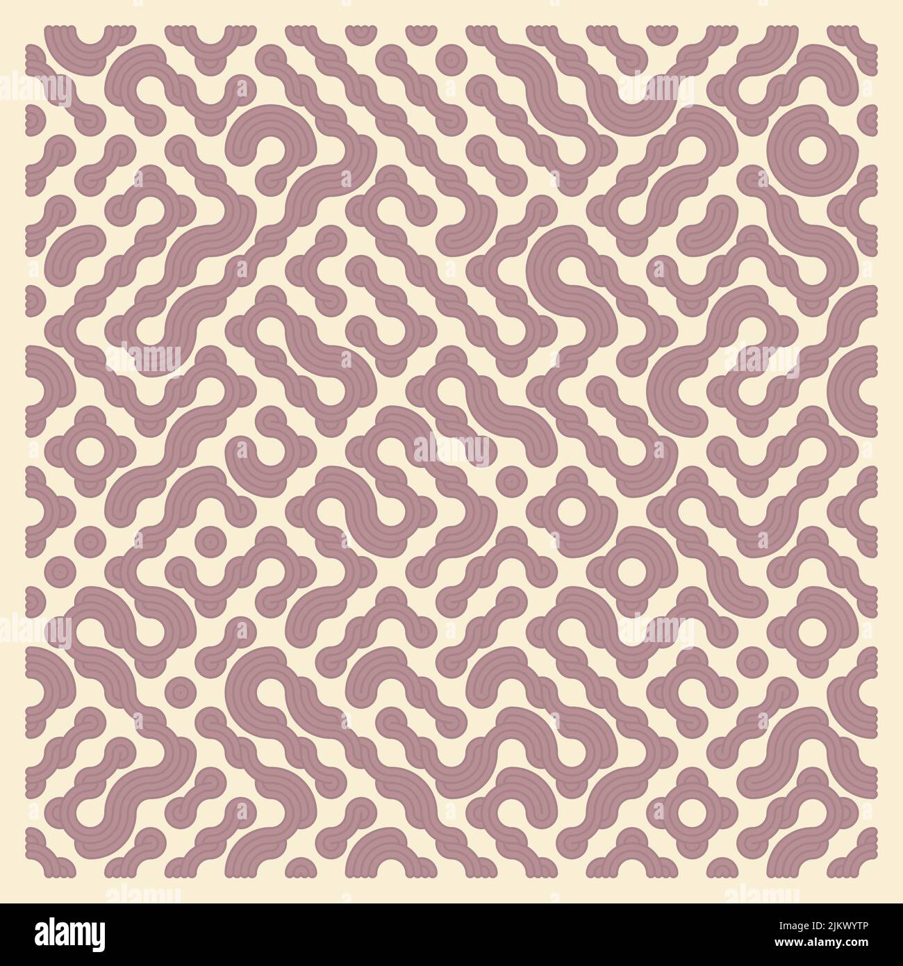 Random Color Rounded Truchet Tiling Illustration Stock Vector Image